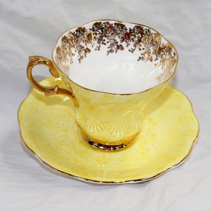 Yellow Tea Cup Set - Etsy