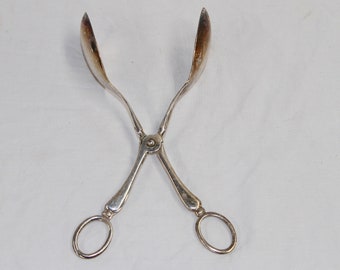 Silver serving tongs | Etsy