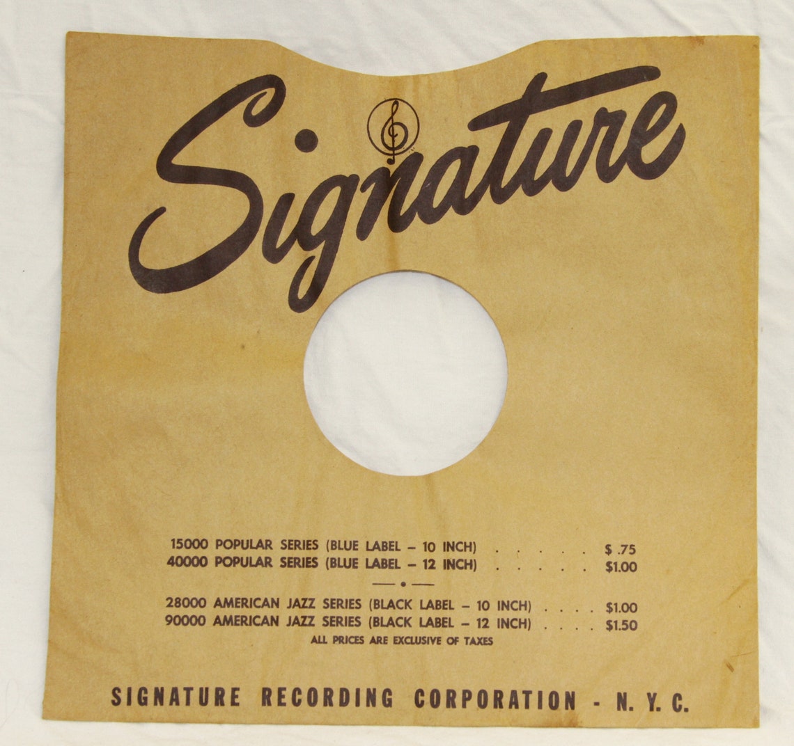 Brown Paper Record Sleeves Vintage 78 RPM Record Sleeve | Etsy