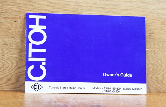 C. Itoh Owner's Guide console Stereo Music Center | Etsy