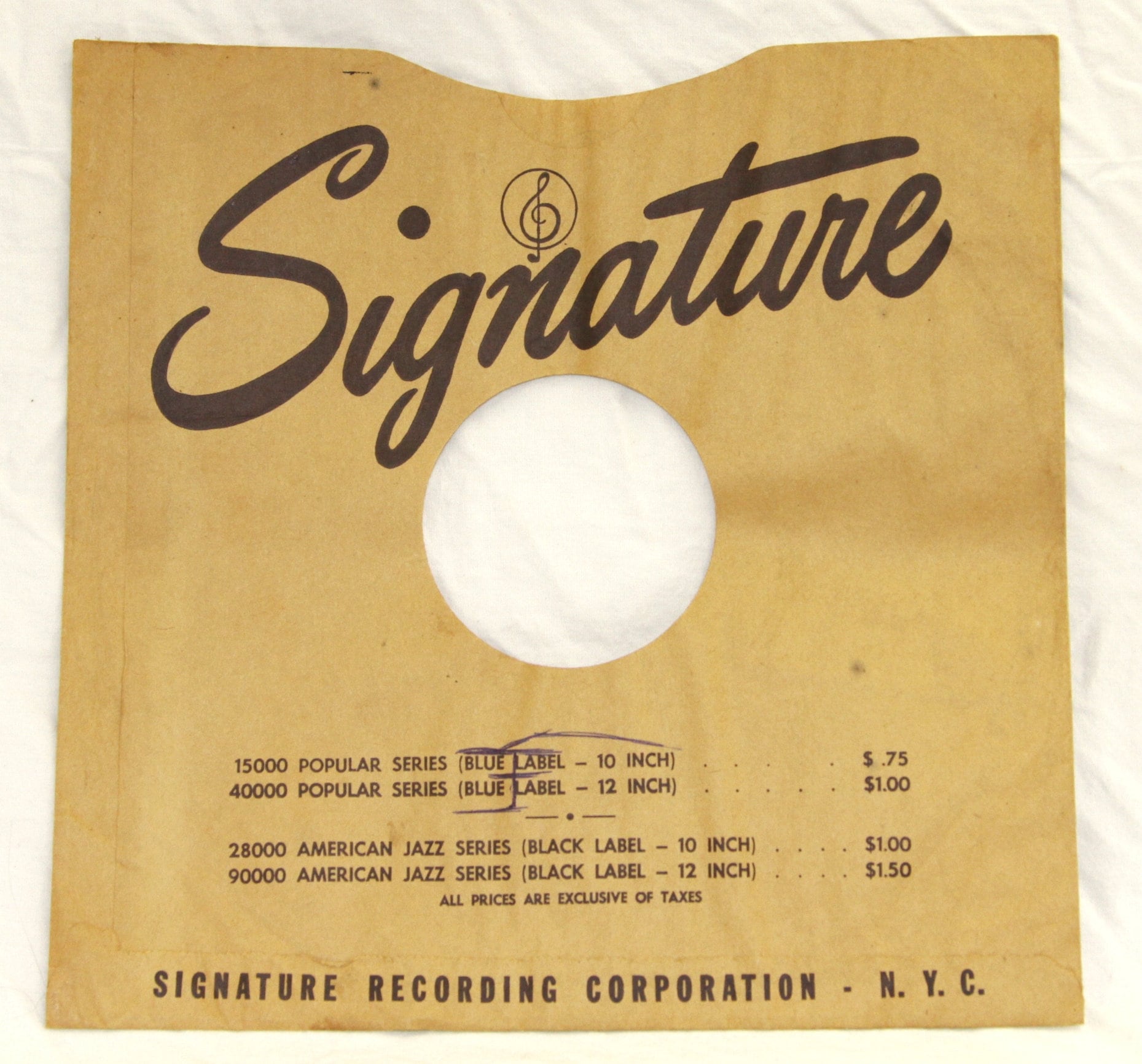 Brown Paper Record Sleeves Vintage 78 RPM Record Sleeve | Etsy