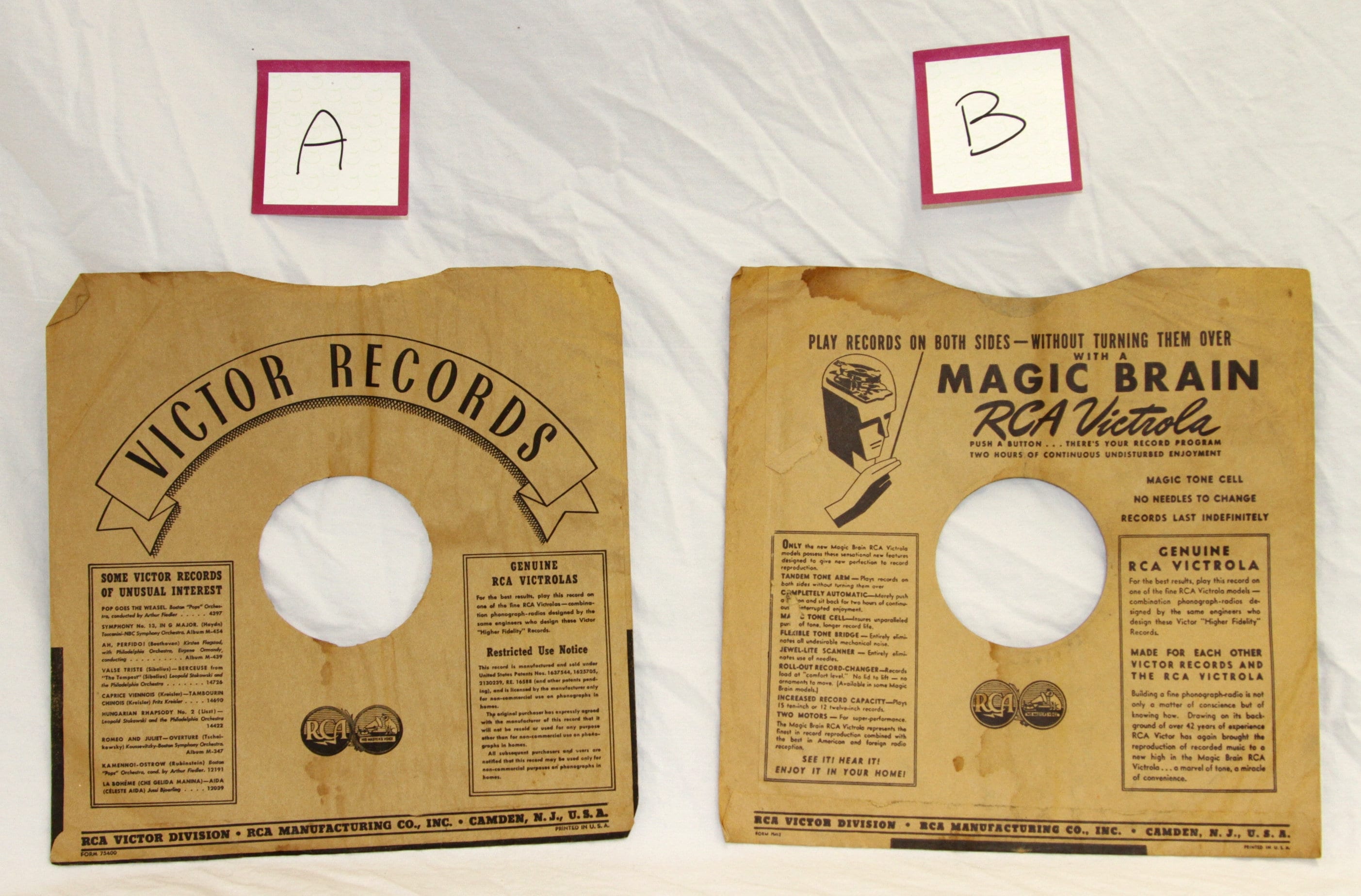 RCA Victor Record Sleeve Lot of 7 Vintage 78 RPM Record Sleeve Brown Paper Sleeves 1940s/50s - Etsy