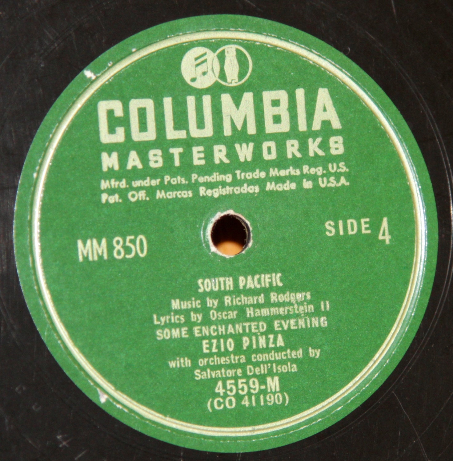 South Pacific - Columbia Masterworks MM 850 - Vintage 78 RPM Record ...