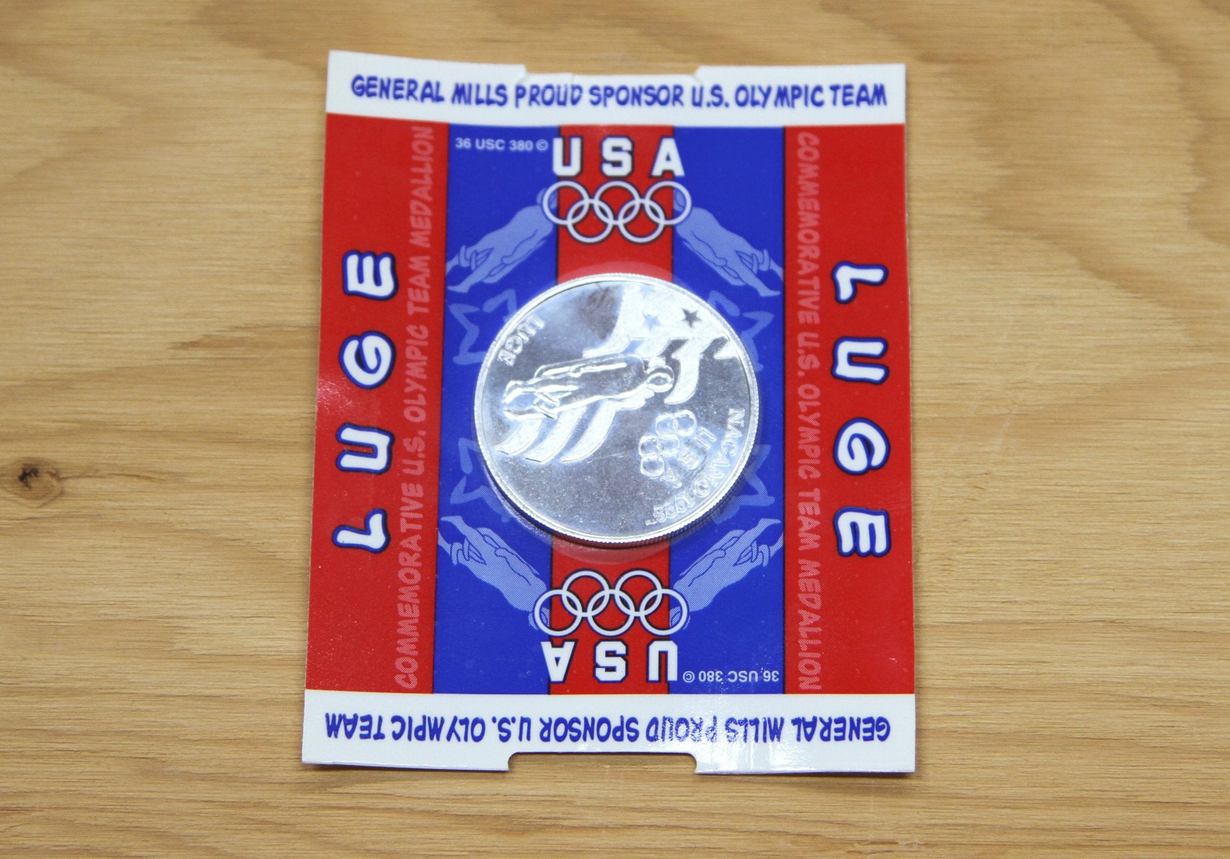 1998 Olympic Luge Coin - General Mills Commemorative US Olympic Team ...