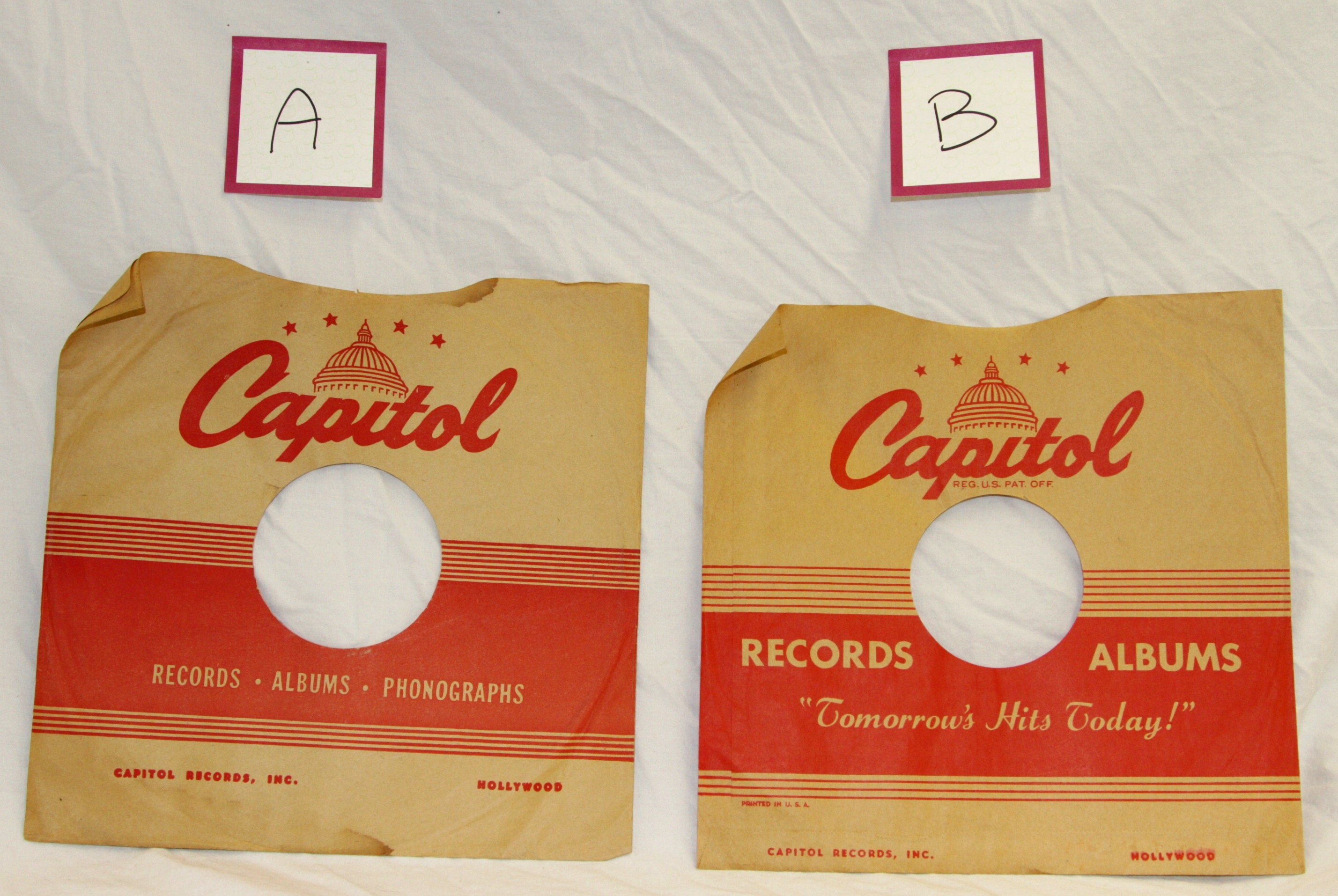 Brown Paper Record Sleeves - Vintage 78 RPM Record Sleeve - ABC ...