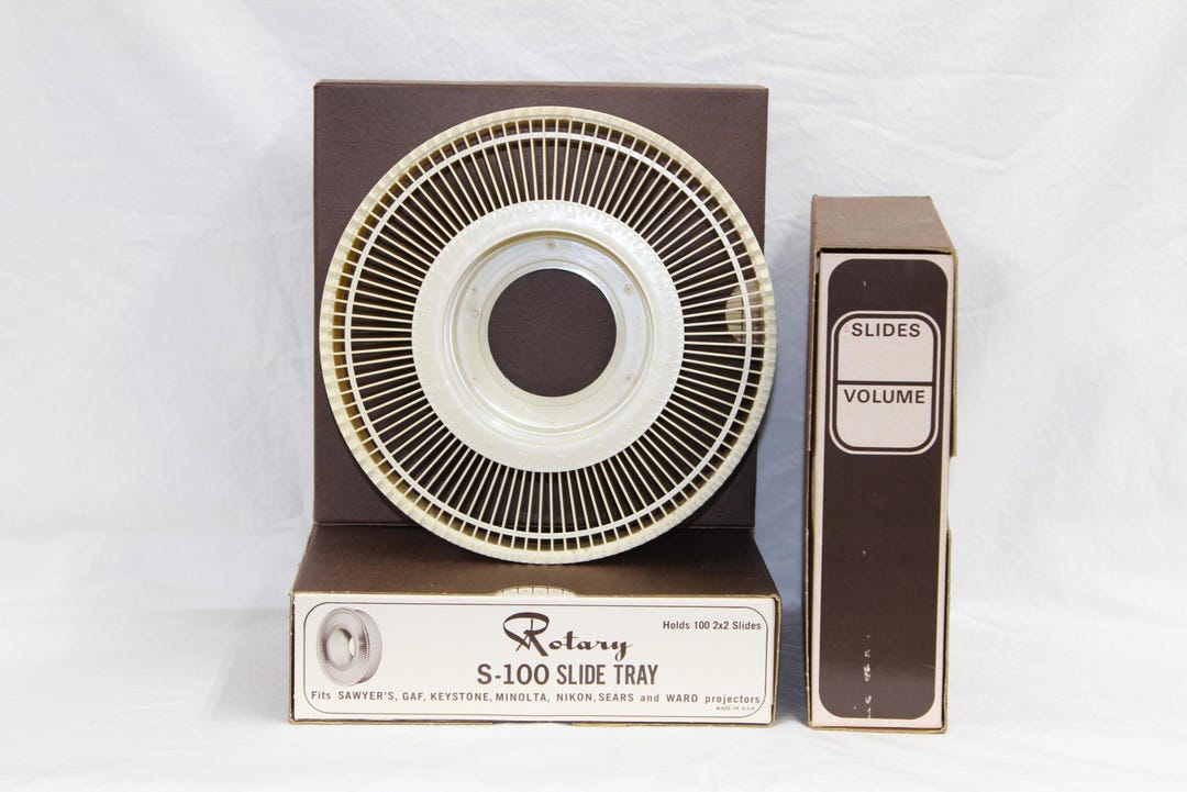Rotary S-100 Slide Tray - Yankee - Holds 100 2x2 Slides - Gaf, Minolta ...