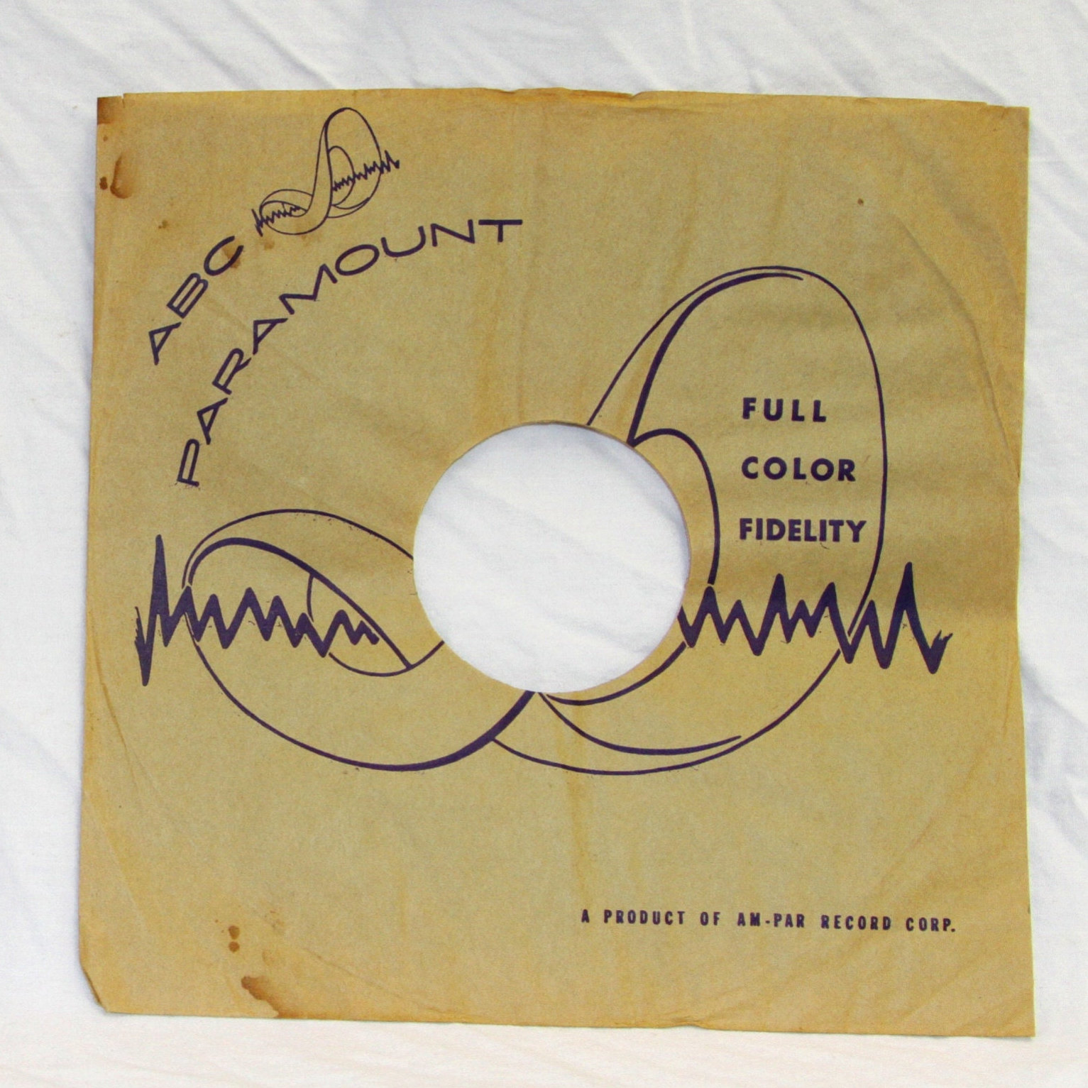 Brown Paper Record Sleeves Vintage 78 RPM Record Sleeve ABC Paramount ...