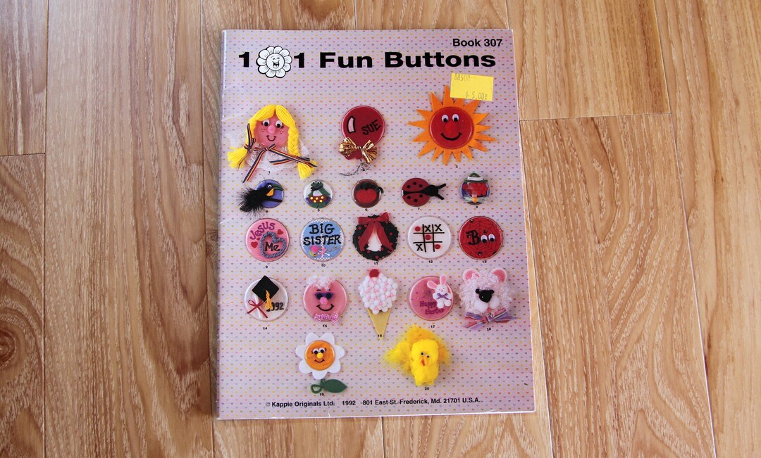 101 Fun Buttons Book - How to Create Buttons - Book 307 - Kid and Adult ...