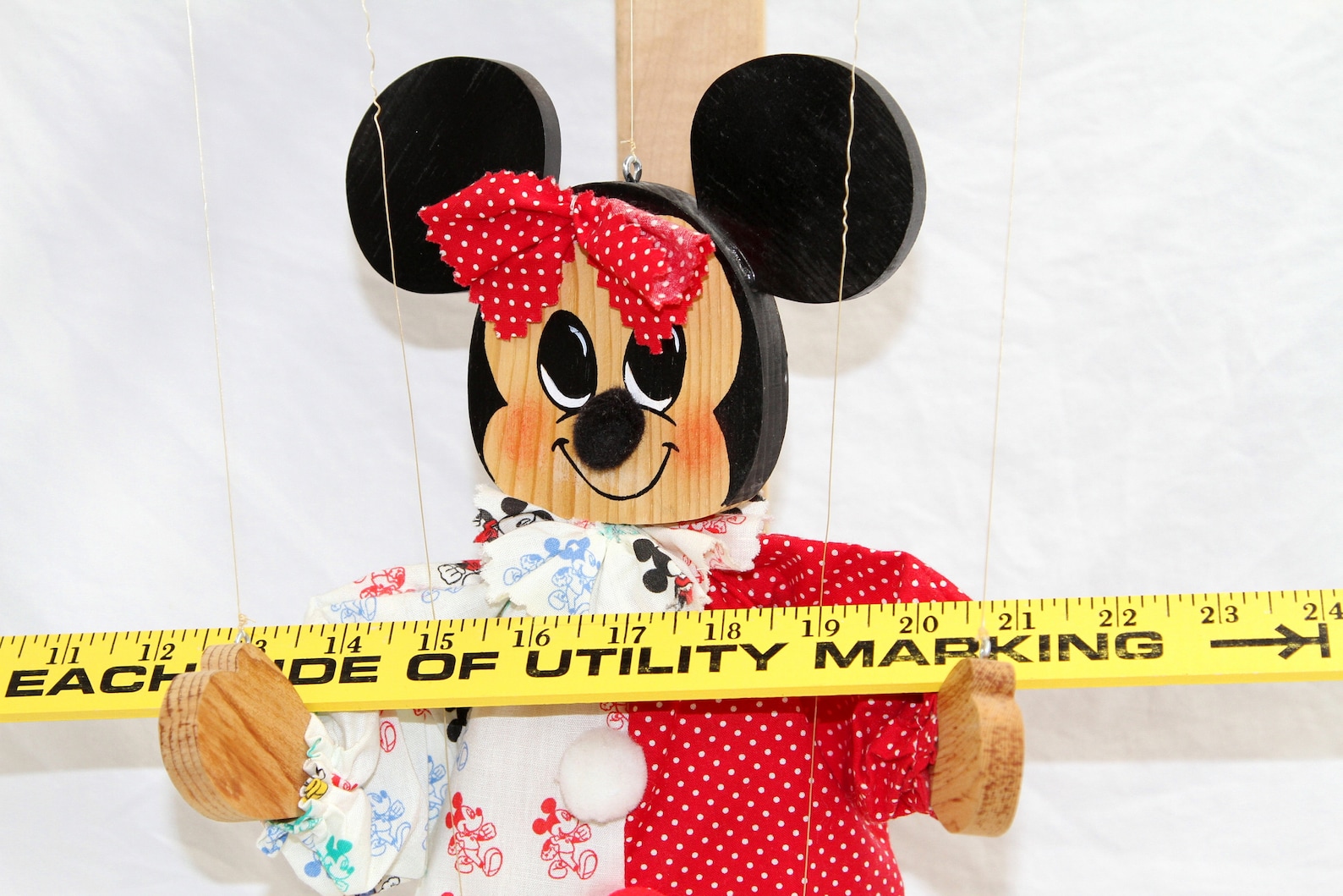 Vintage Minnie Mouse Puppet Handmade Marionette Wooden - Etsy