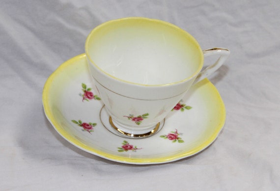 Royal Stafford Yellow Tea Cup and Saucer Set Yellow With - Etsy