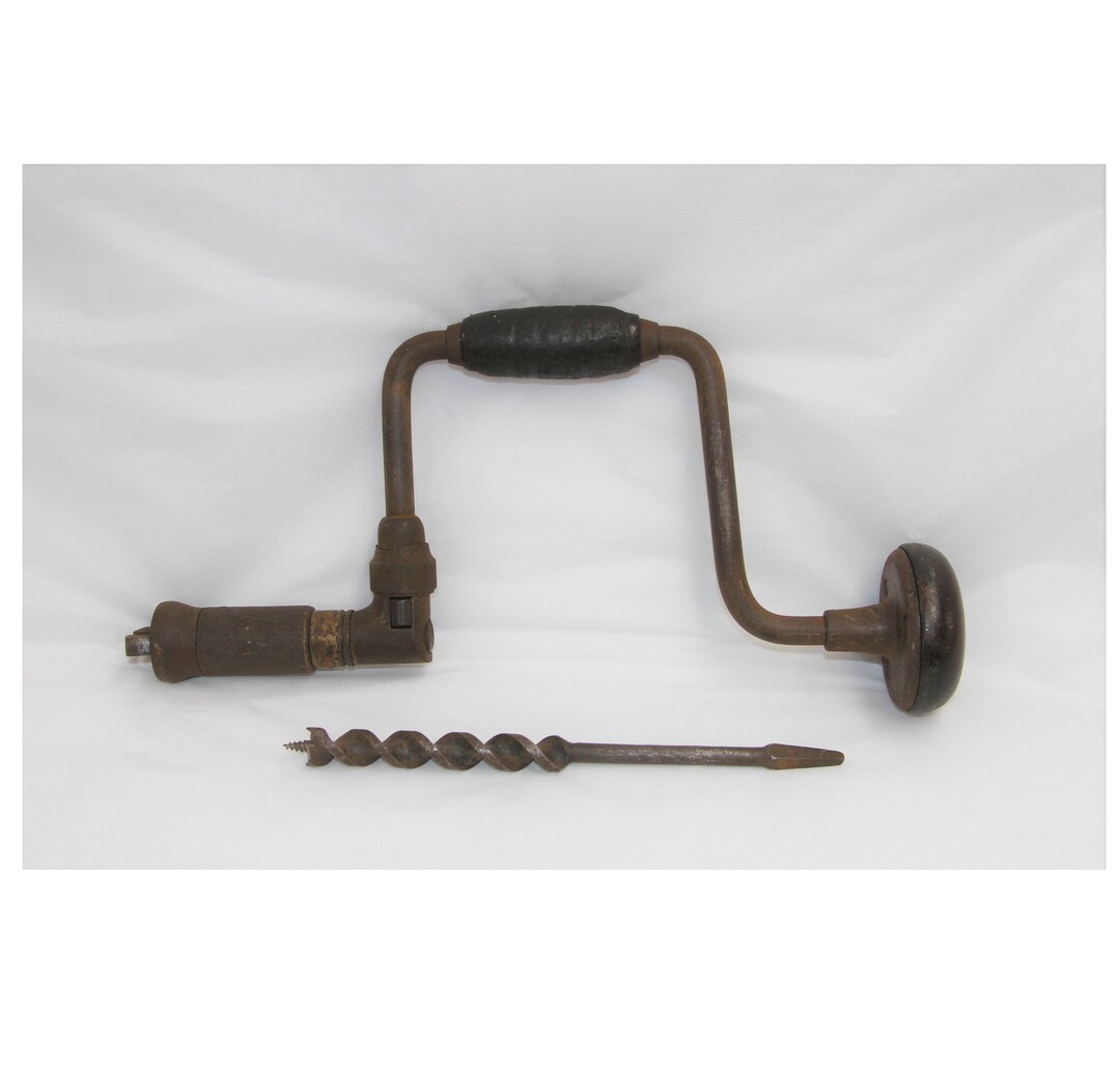 John S Fray Ratchet Brace No. 106 10 Inch Auger Drill W/ Drill Bit ...
