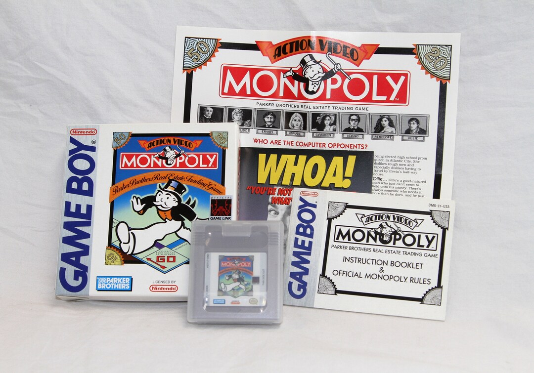 Game Boy Monopoly Original Nintendo Game Box and - Etsy