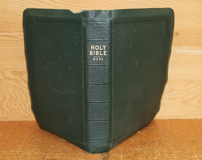 Vintage Holy Bible Maps American Bible Society KJV New and Old ...