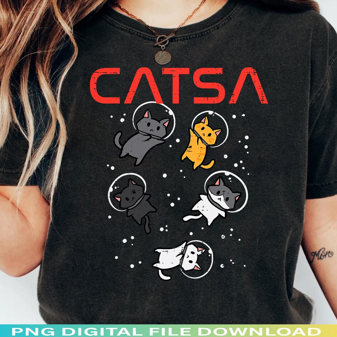 Cats in Space PNG, Cute Astronaut Cat Design, Funny Space Cat Lover ...