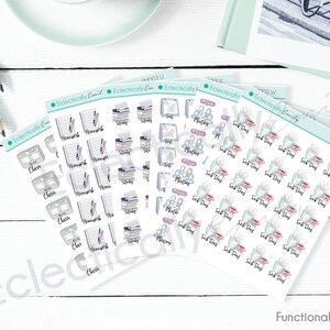 FUNCTIONAL MINI Planner Icons SCHOOL Icons Functional Stickers School ...