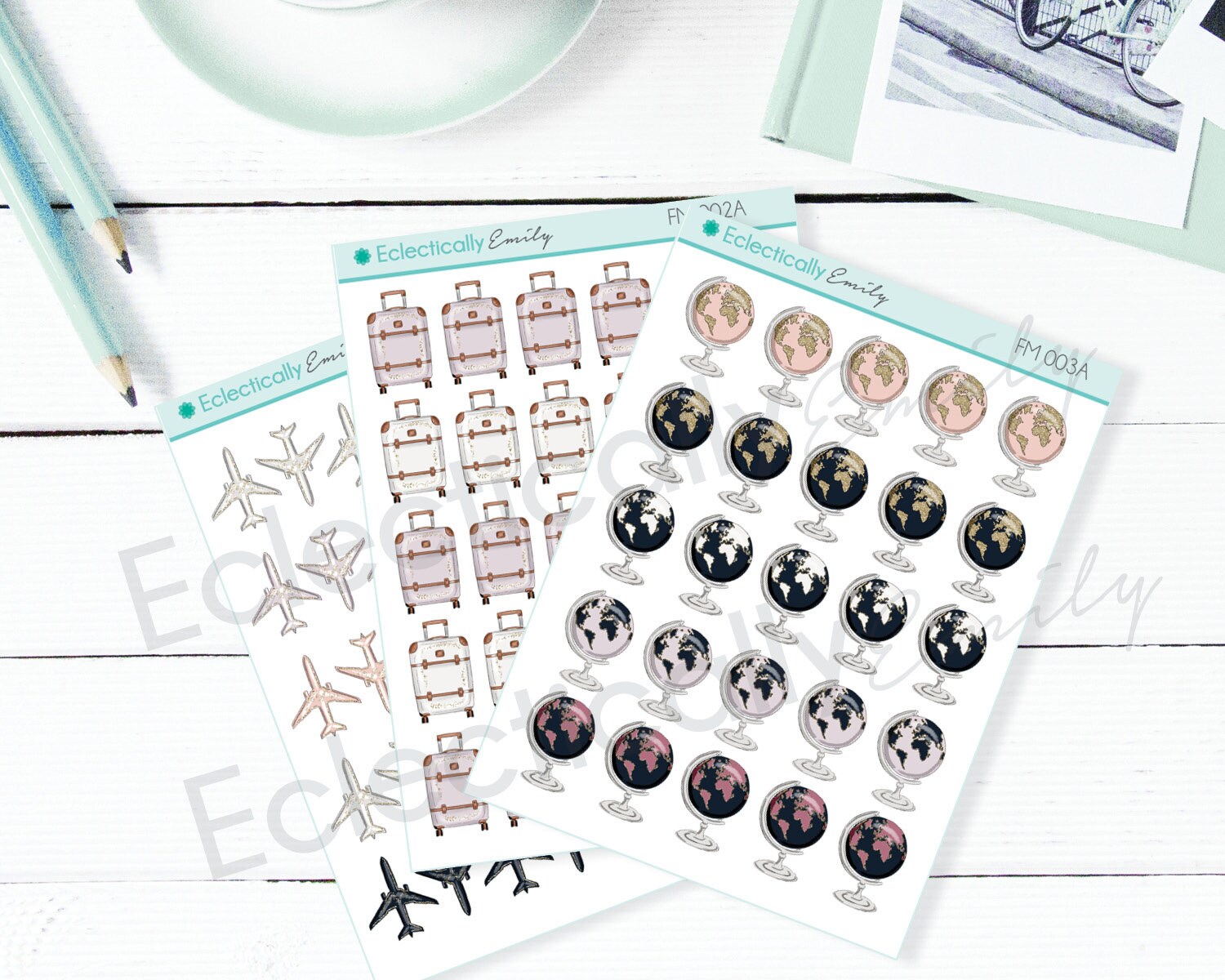 Functional Mini Travel Stickers Wanderlust Stickers | Etsy