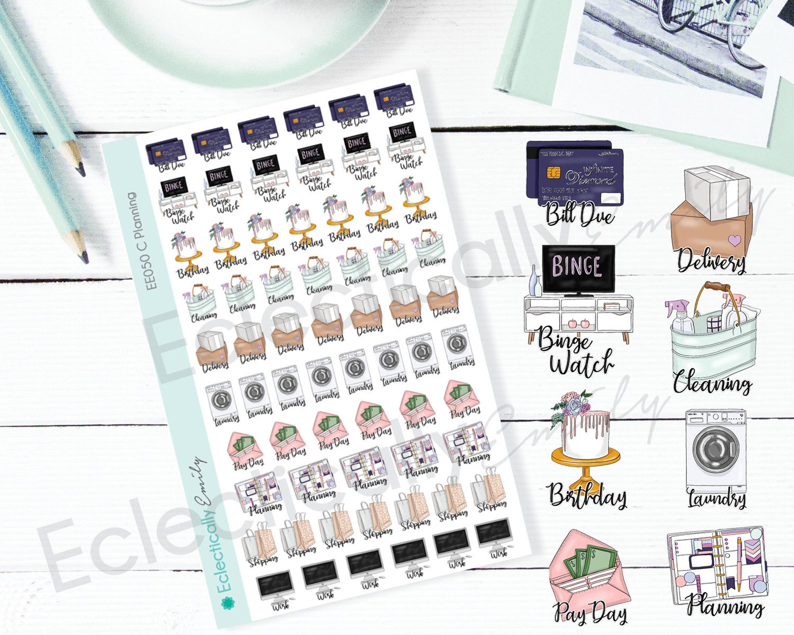 PLANNER ICONS Planning Icons Functional Stickers | Etsy