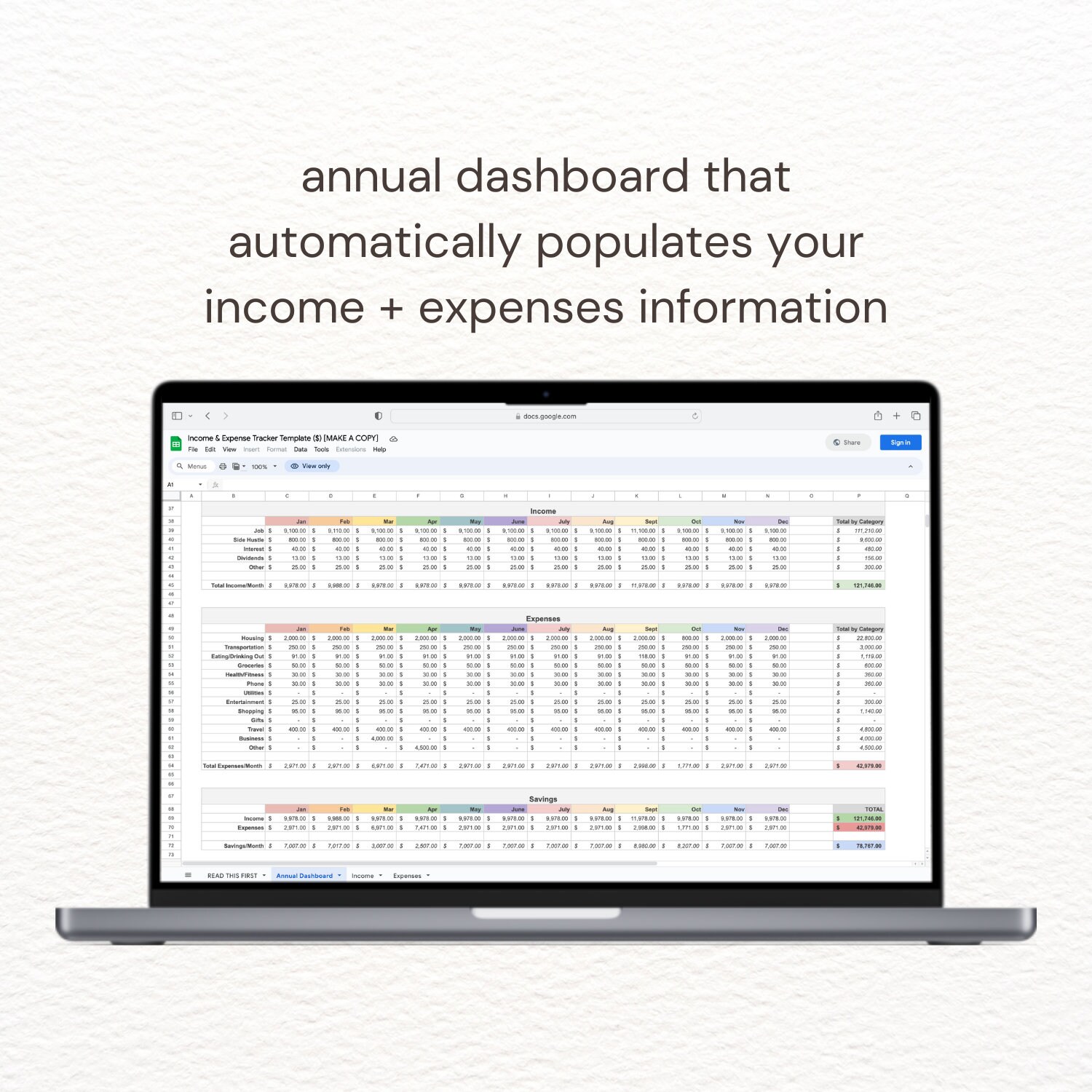 Income + Expenses Money Tracker (google Sheets) 2024 Budgeting, Monthly ...