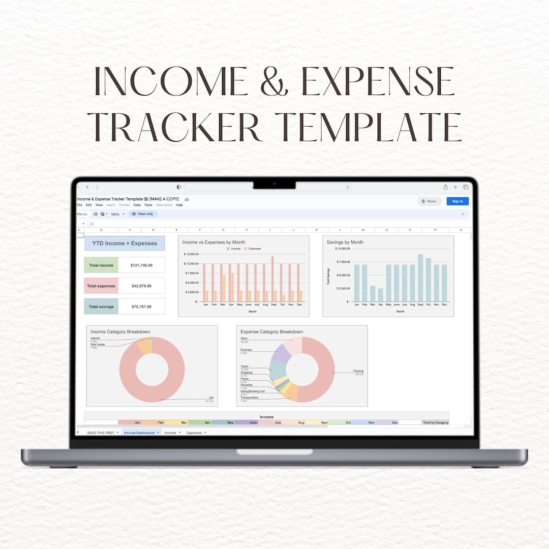 Income + Expenses Money Tracker (google Sheets) 2024 Budgeting, Monthly ...