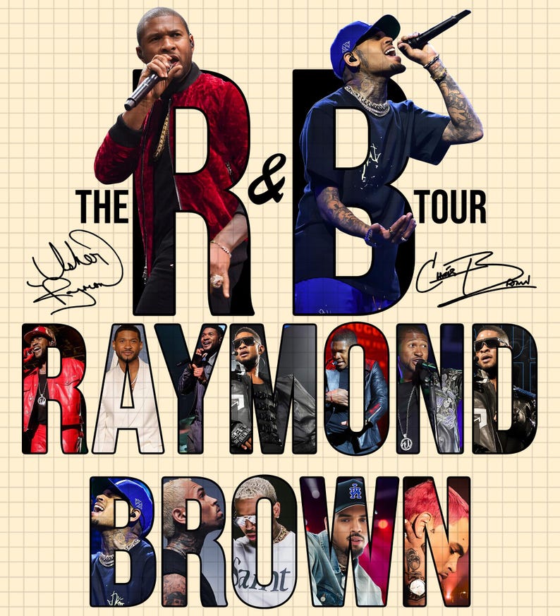 Usher Chris Brown R&B Tour 2026 Fan Art PNG (digital Download) - Etsy