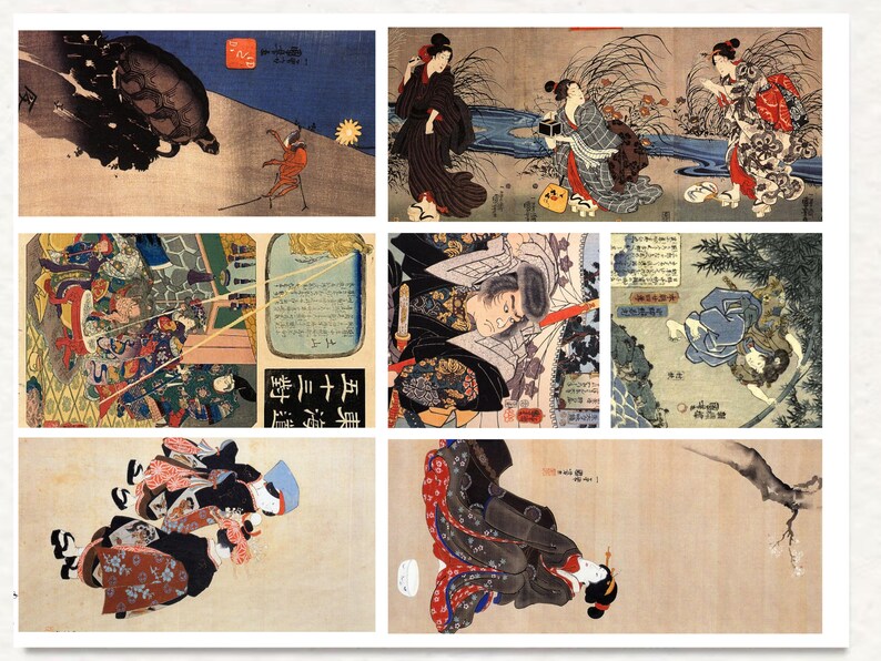 Vintage Japanese Ephemera Printable | Antique Oriental Illustrations ...