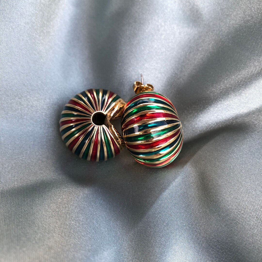 Vintage Avon Designer Quality Roly Poly Chunky Hoop Earrings With ...