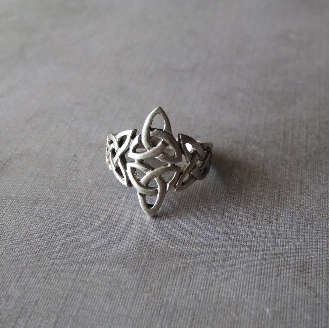 Vintage Sterling Silver Celtic Triquetra Double Trinity Knot Old ...