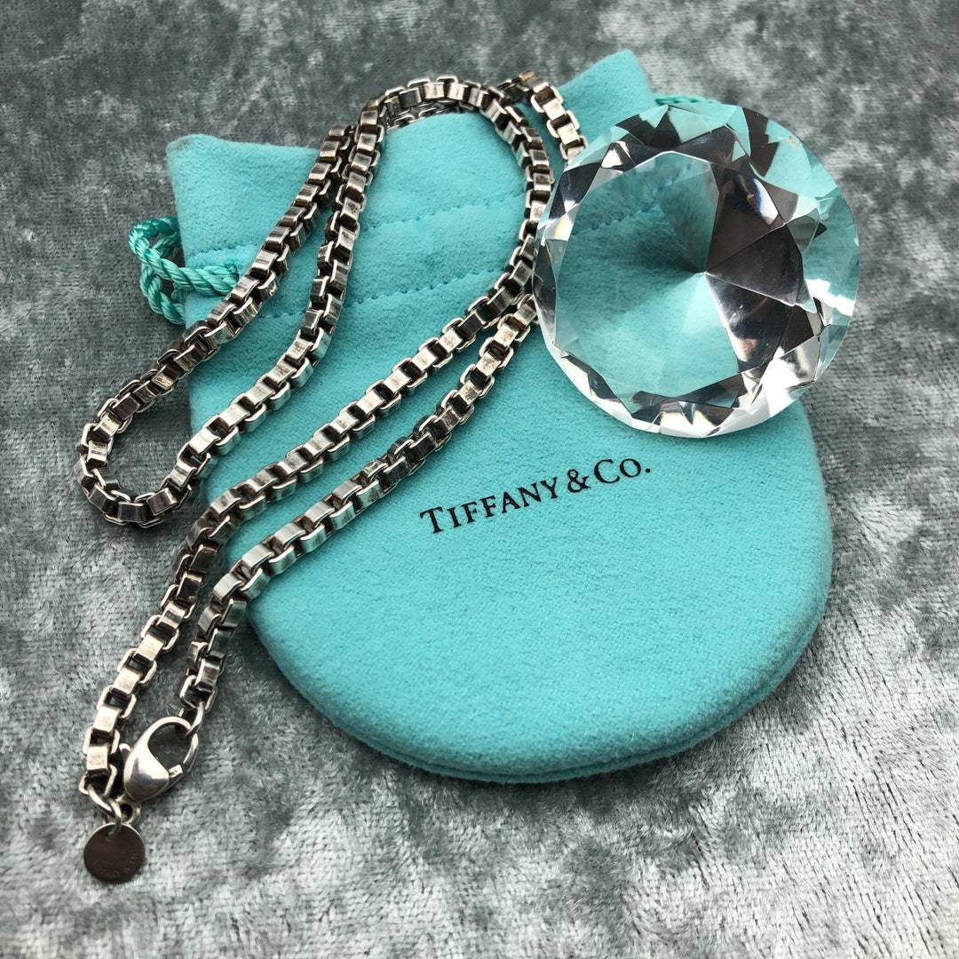 Vintage Tiffany & Co. Sterling Silver 925 Venetian Box Link Chain ...