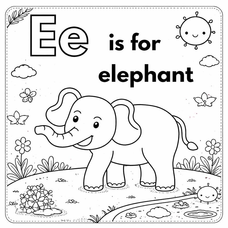 Animals Alphabet Coloring Book A-Z for Kids, Educational ABC Activity ...