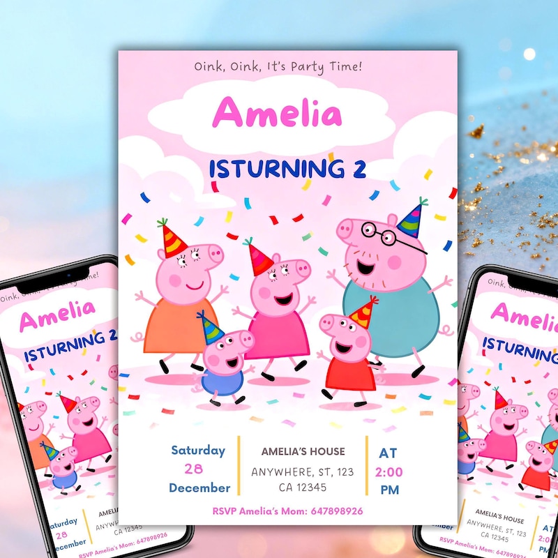 Peppa Pig Printable Png - Etsy