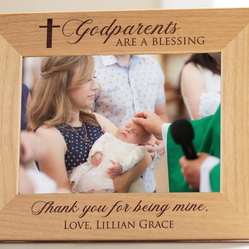 Personalized Godparent Picture Frame by Lifetime Creations: - Etsy