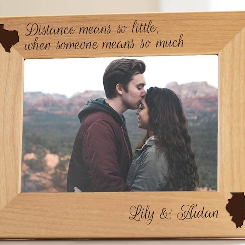 Personalized Long Distance Relationship Picture Frame Long - Etsy