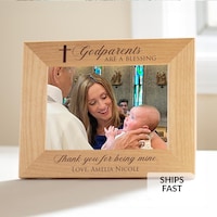 Personalized Godfather Picture Frame: Engraved Wooden Gift - Etsy