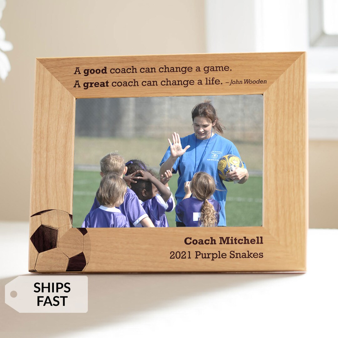 Personalized Soccer Coach Picture Frame by Lifetime Creations: Youth ...