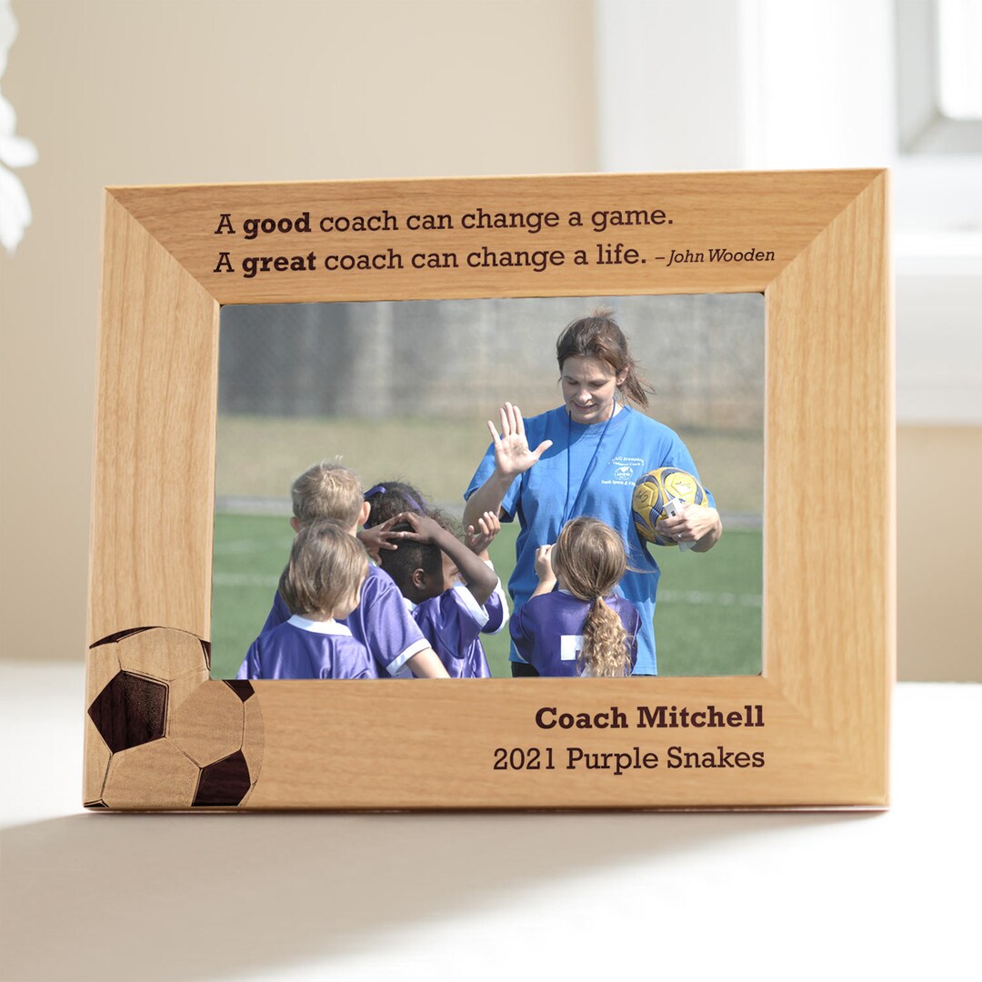 Personalized Soccer Coach Picture Frame by Lifetime Creations: - Etsy