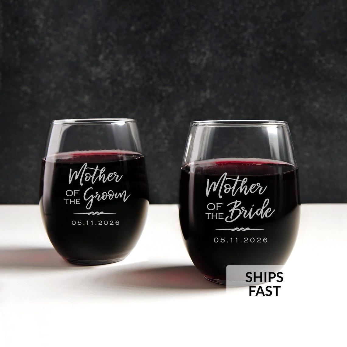 Personalized Mother of the Bride or Mother of the Groom Stemless Wine ...