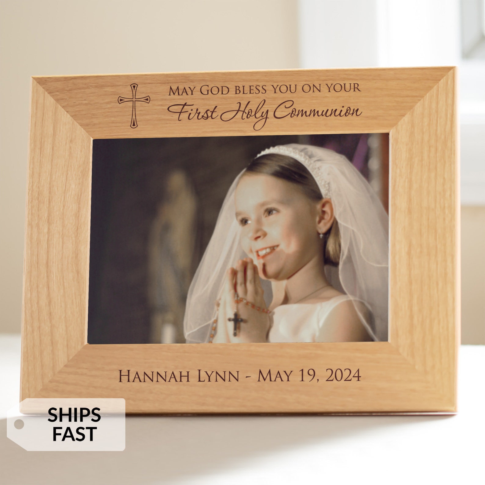Personalized First Communion Picture Frame by Lifetime Creations: Boys ...