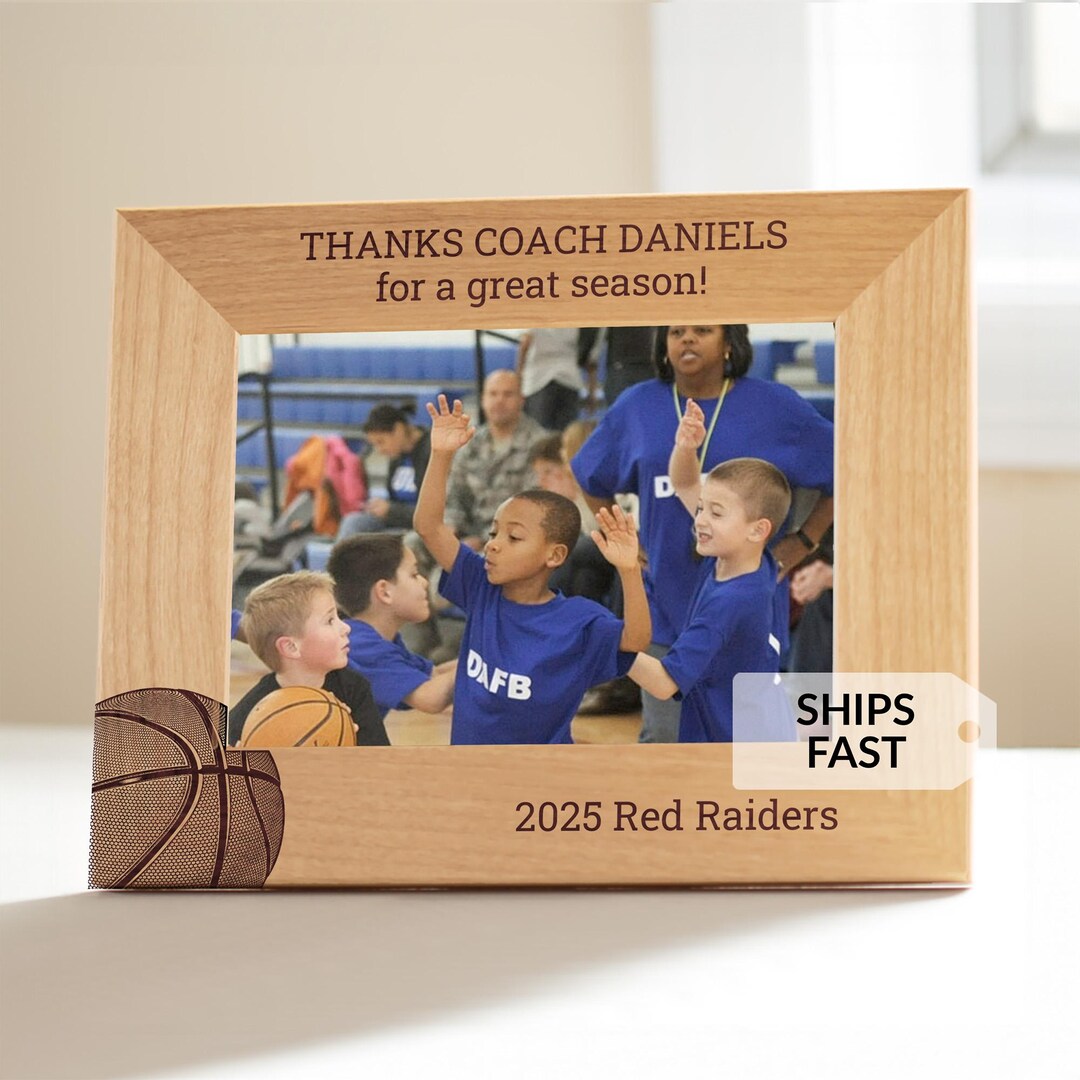 Personalized Basketball Coach Picture Frame by Lifetime Creations ...