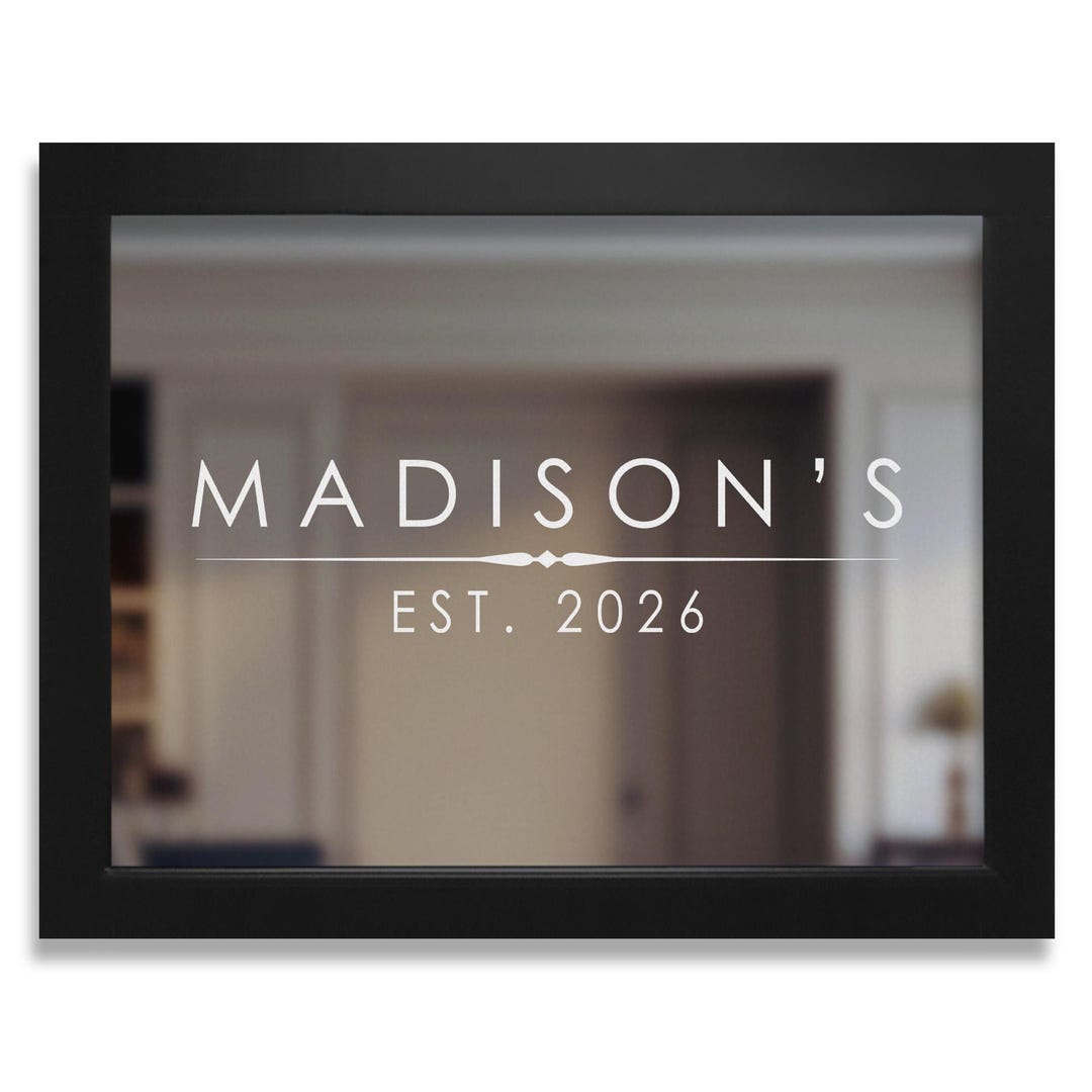 Personalized Bar Mirror – Engraved Name Bar Mirror, Custom Wedding Gift ...