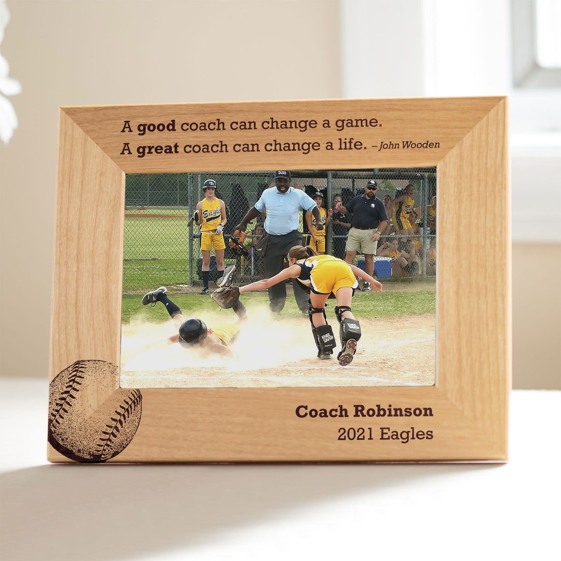 Personalized Softball Coach Picture Frame by Lifetime | Etsy