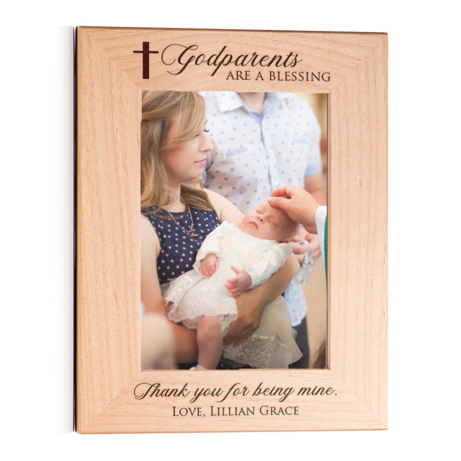 Personalized Godparent Picture Frame by Lifetime Creations: - Etsy