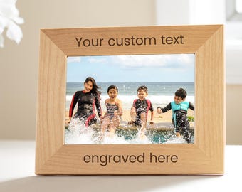 Personalized Add Your Custom Text 4x6 5x7 8x10 Laser Engraved Hanging ...