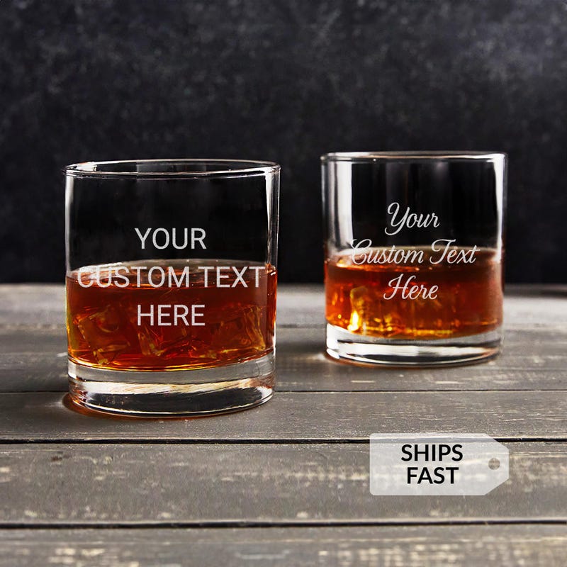 Personalized Rocks Glasses - Etsy