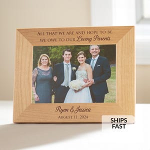 Personalized Wedding Picture Frame for Parents of Bride & Groom by ...