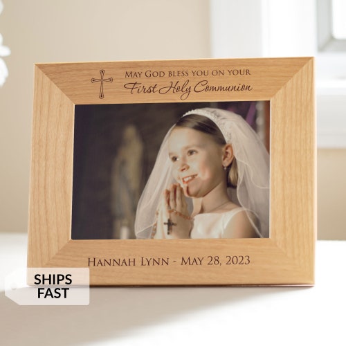 First Communion Picture Frame Personalized First Holy - Etsy