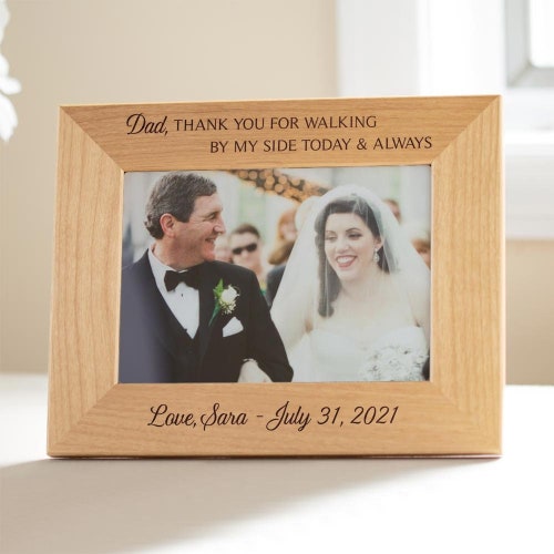 Engraved Personalized Father of the Bride Picture Frame - Etsy