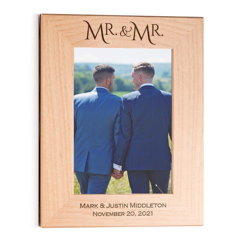 Personalized Mr. & Mr. Picture Frame by Lifetime Creations: - Etsy
