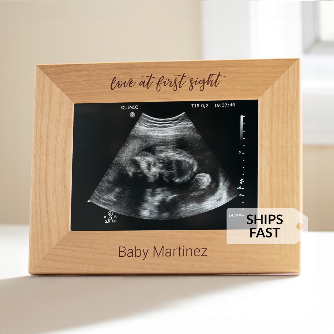 Lifetime Creations Custom Ultrasound Picture Frame - Wood Personalized ...