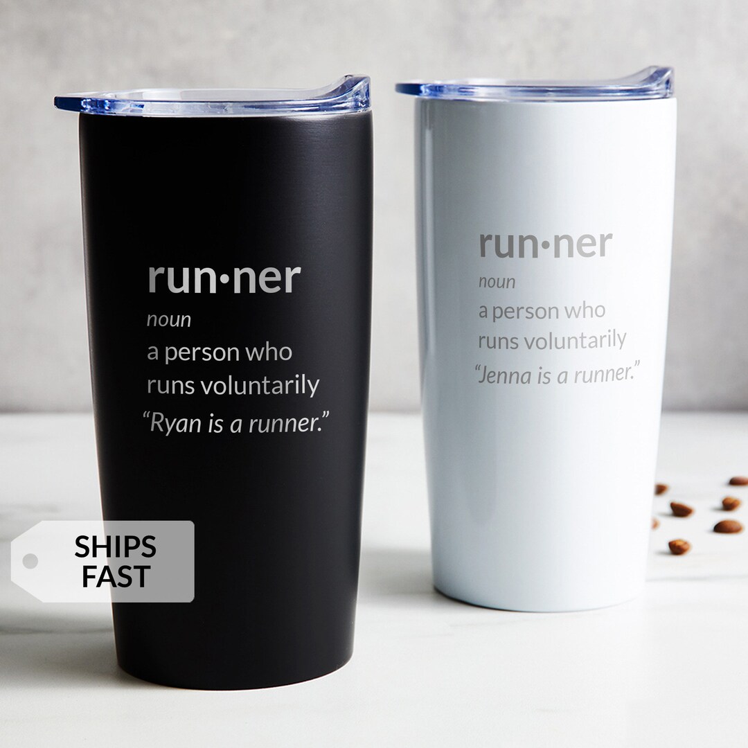Engraved Personalized Runner Tumbler by Lifetime Creations: Coffee ...