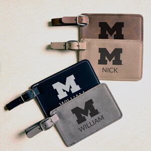 Personalized Michigan Wolverines Luggage Tag by Lifetime Creations ...